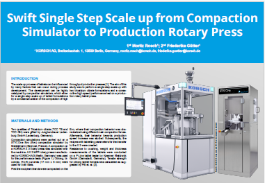 Swift single step scale-up from compaction simulator to production ...